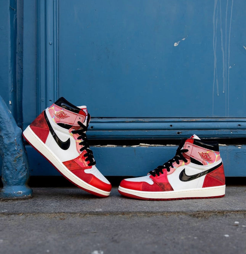 Air Jordan 1 Retro High OG Spiderman Across the Spiderverse – Red Sole ...