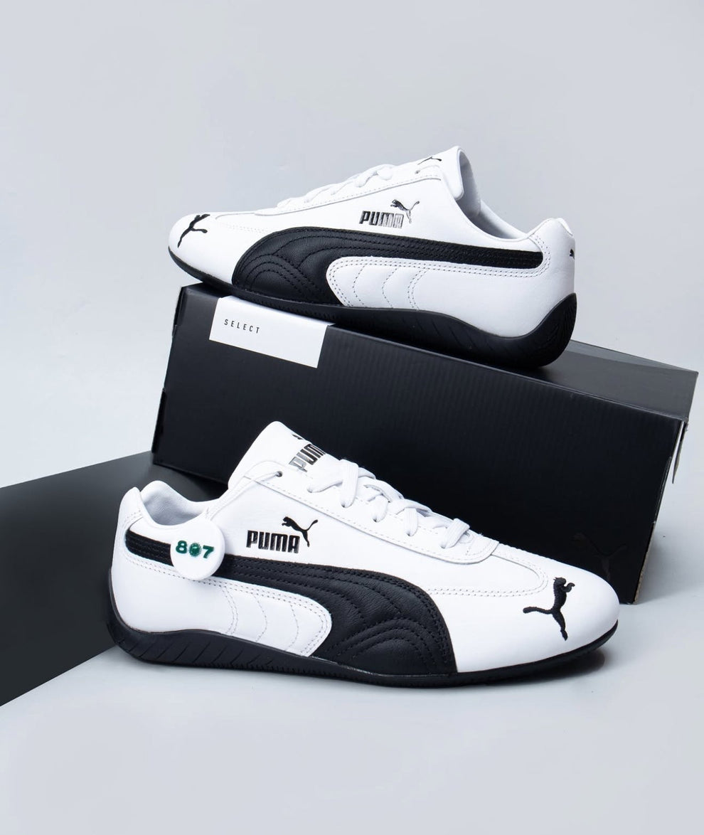 Puma Speed Cat Leather White Black – Red Sole Republic